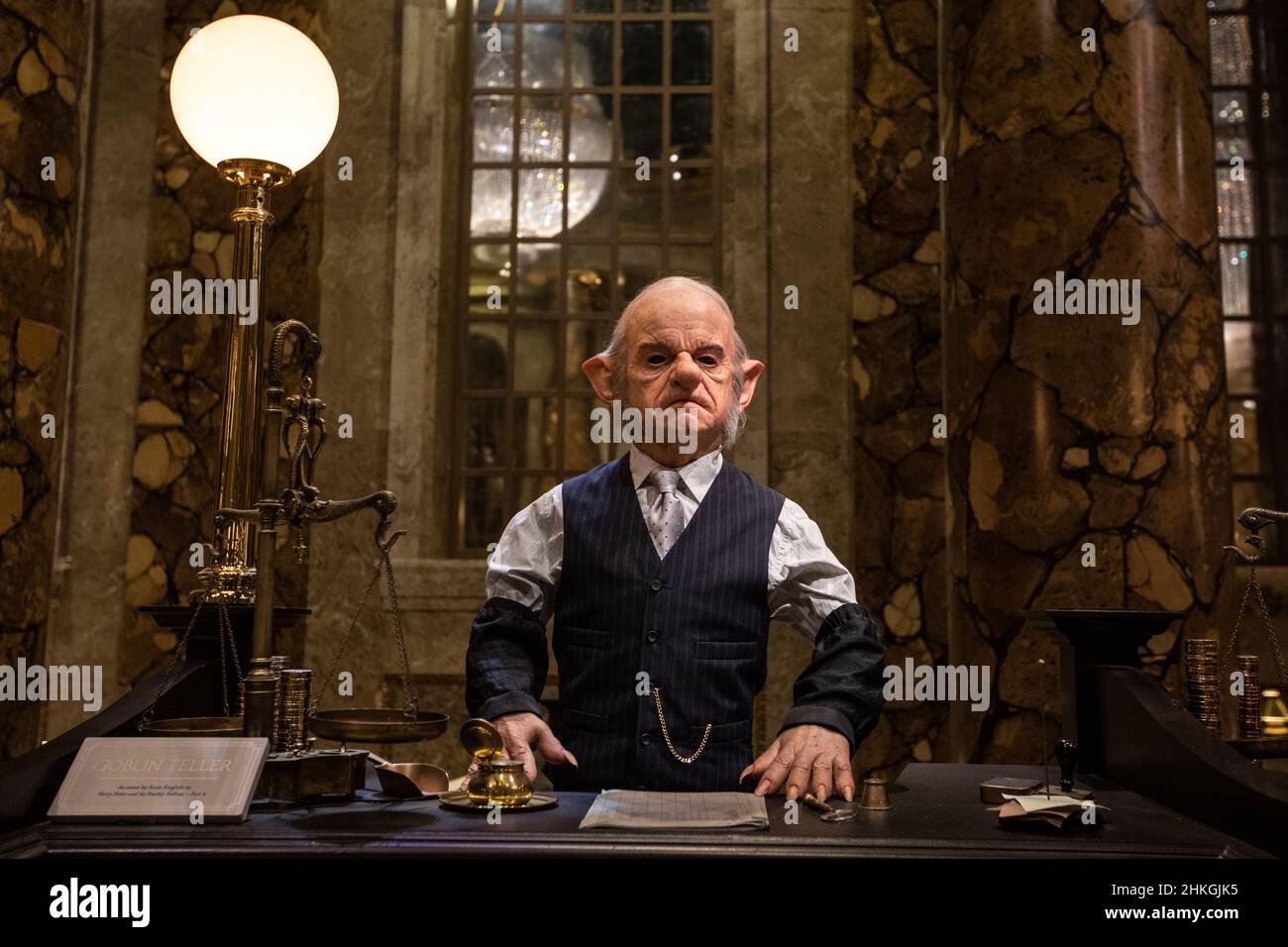 Leavesden, UK - January 9th 2022: Goblin Teller on the impressive set ...