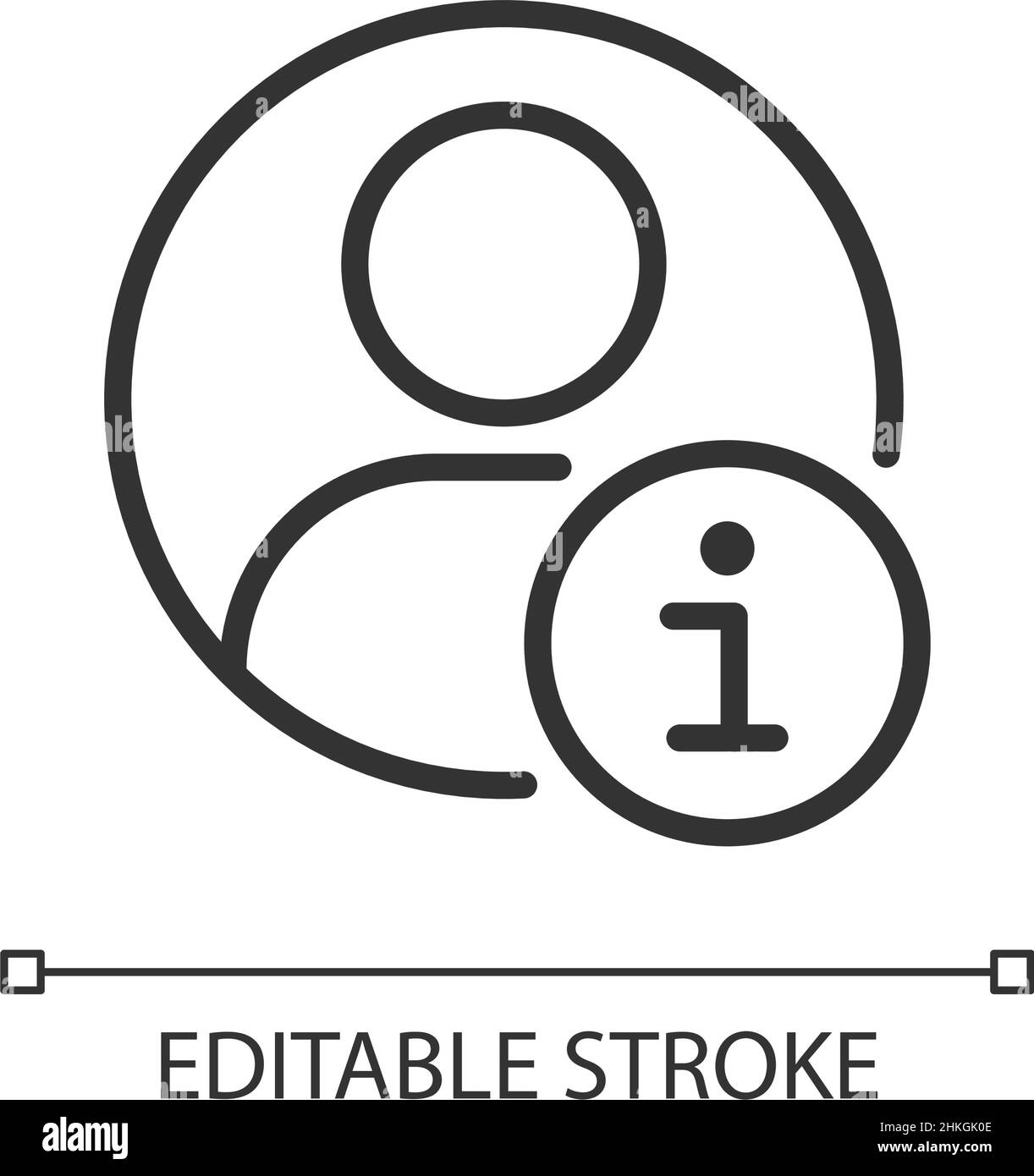 Personal profile pixel perfect linear icon Stock Vector Image & Art - Alamy