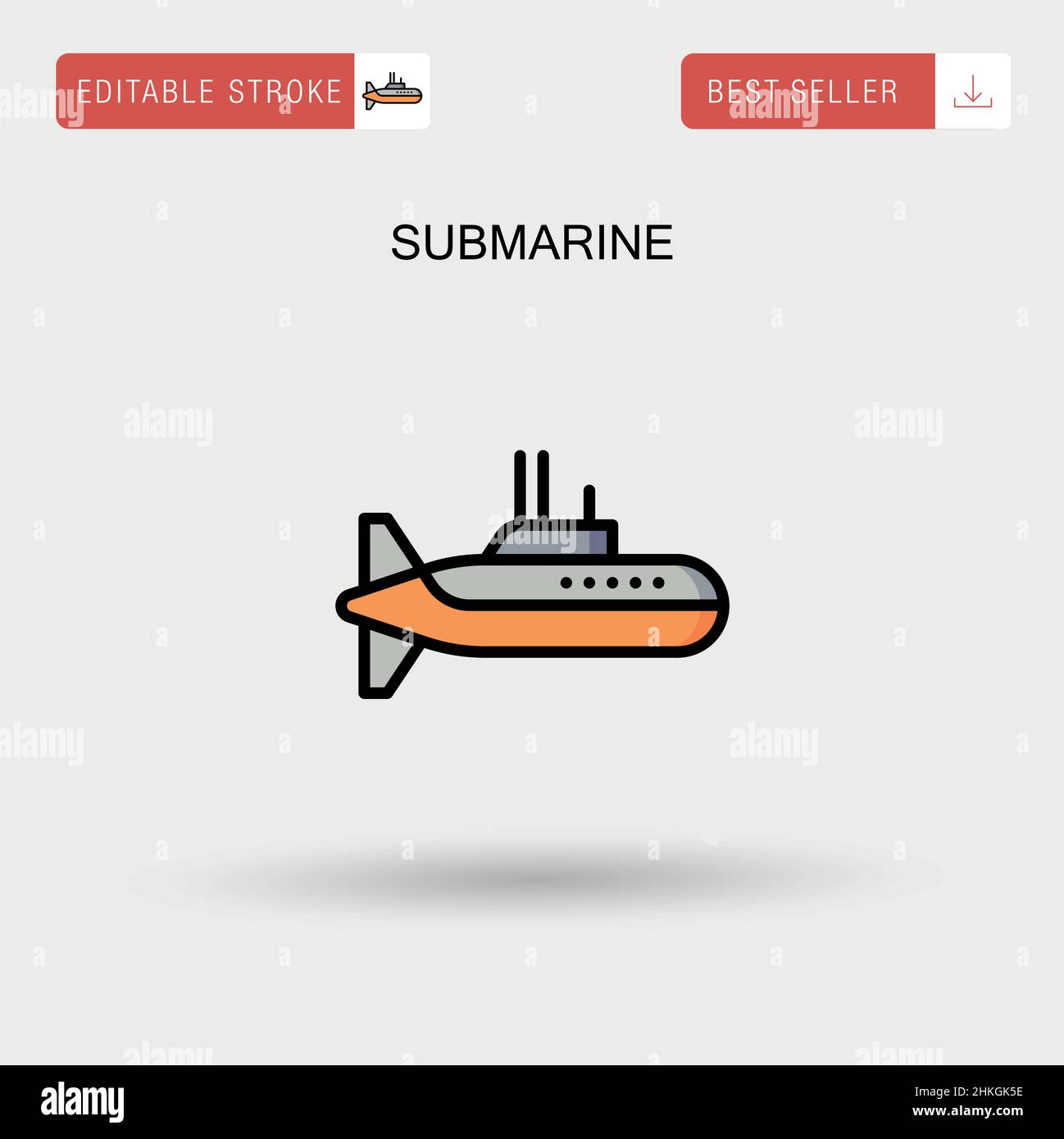 Submarine Simple vector icon Stock Vector Image & Art - Alamy