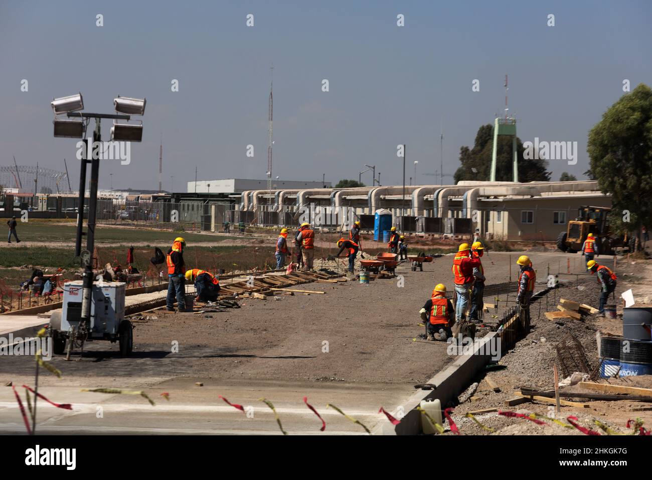 Zumpango De Ocampo, Mexico. 03rd Feb, 2022. Employees working in the ...