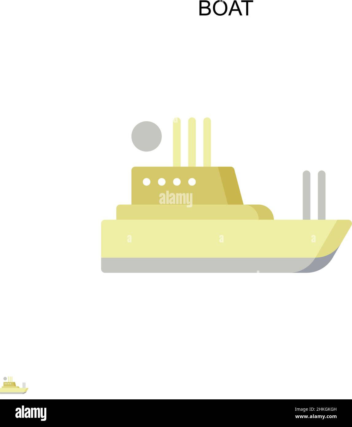 Boat Simple vector icon. Illustration symbol design template for web ...