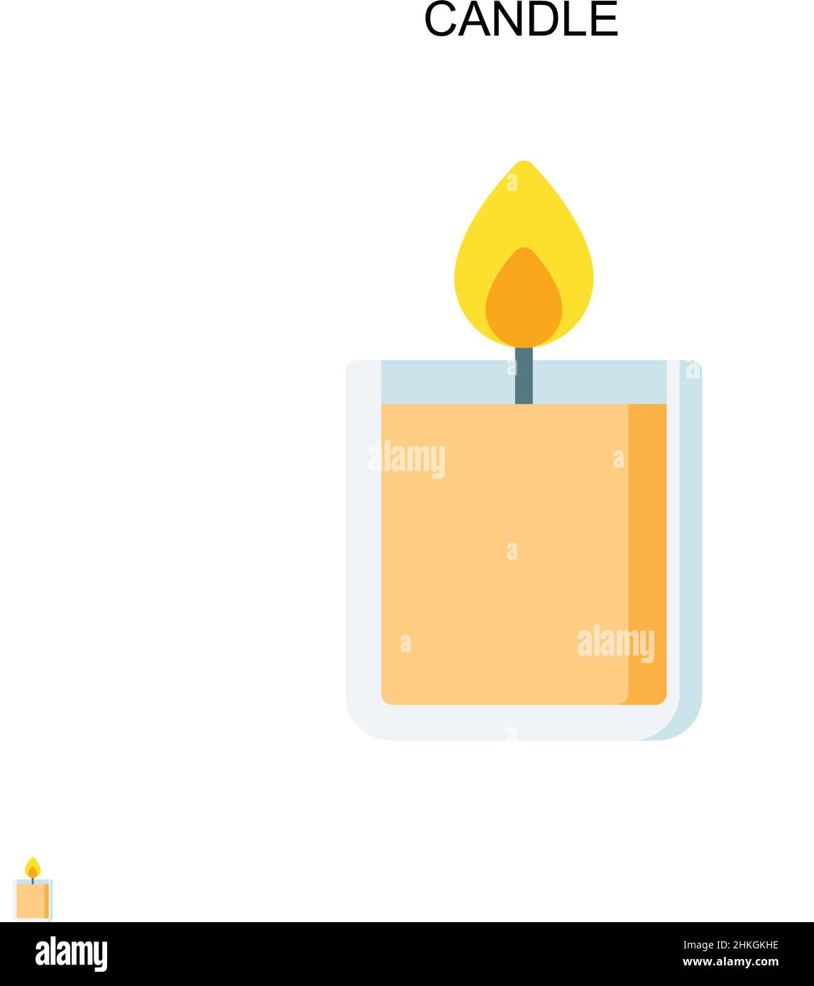 Candle Simple vector icon. Illustration symbol design template for web ...