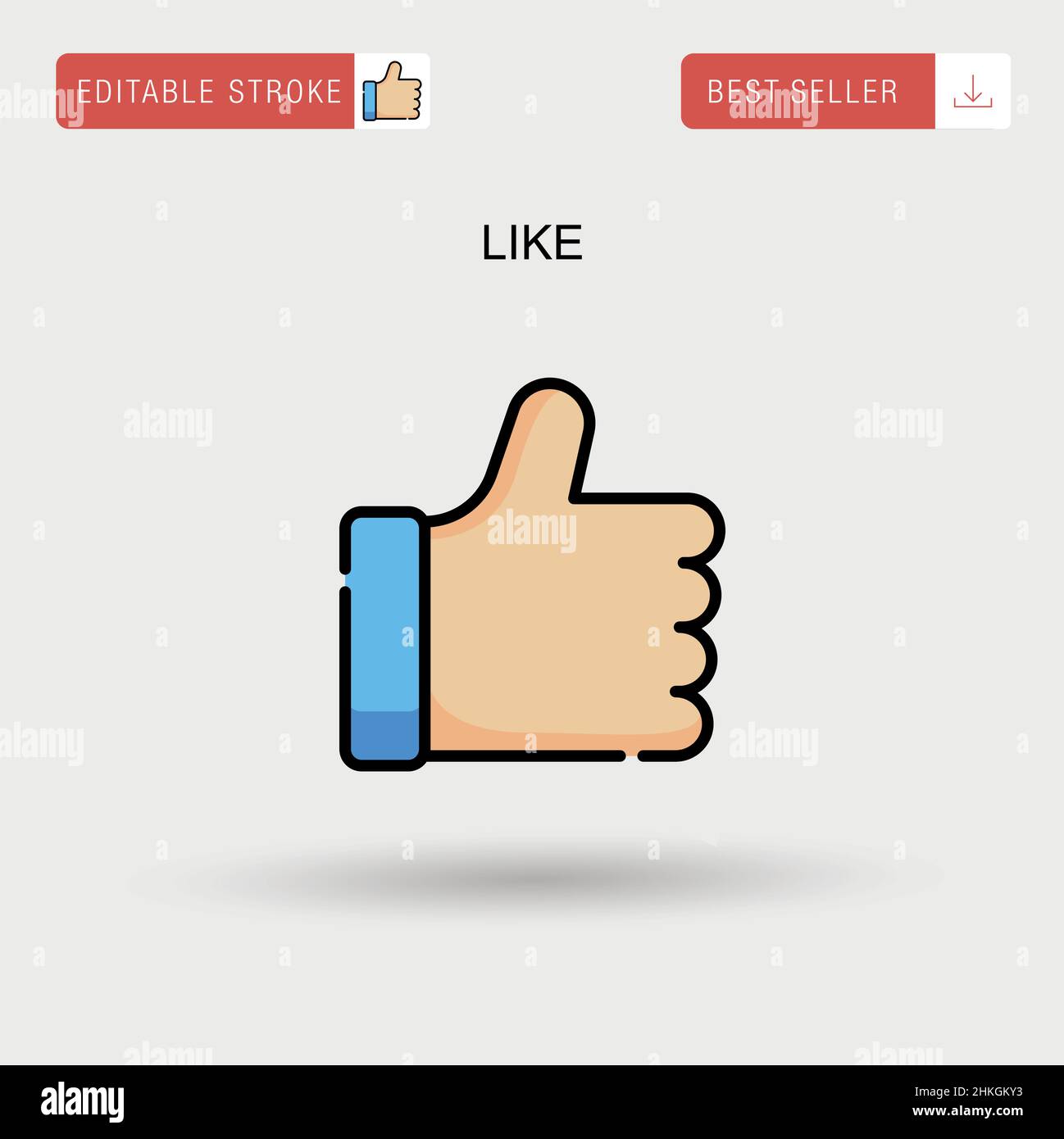 Like symbol icon blue Stock Vector Images - Alamy