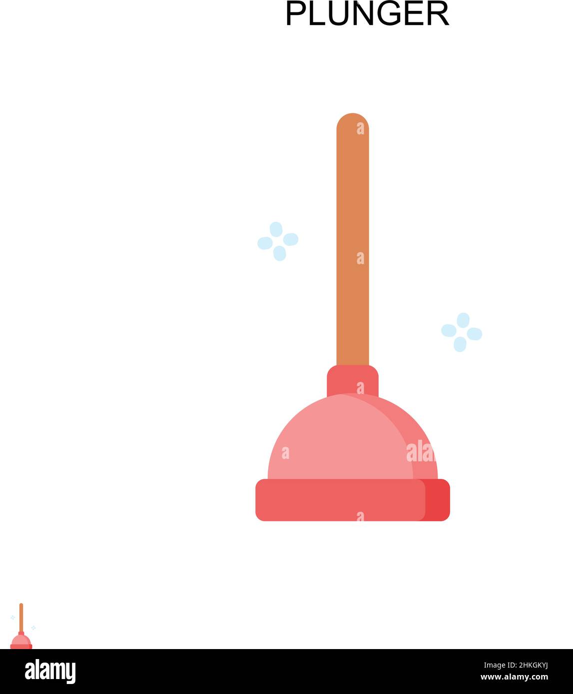 Plunger Simple vector icon. Illustration symbol design template for web ...