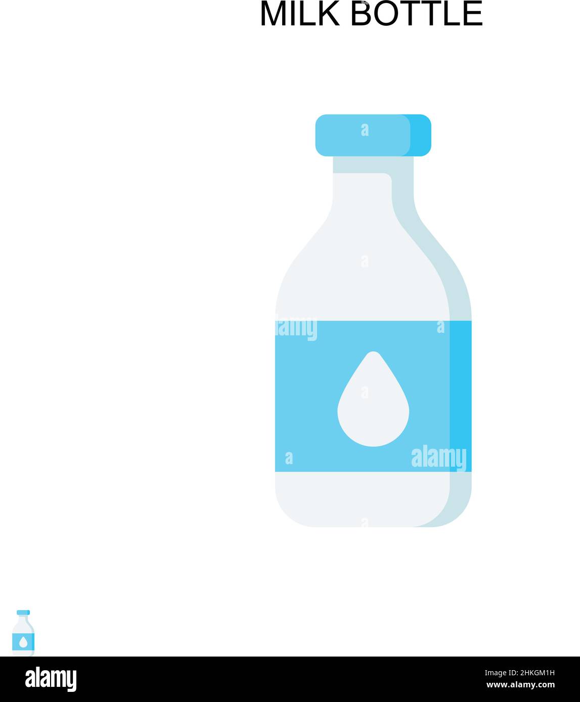 Milk bottle Simple vector icon. Illustration symbol design template for ...