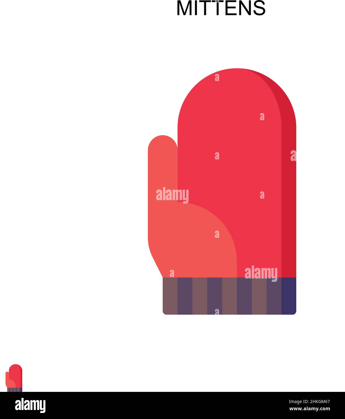 Mittens Simple vector icon. Illustration symbol design template for web ...