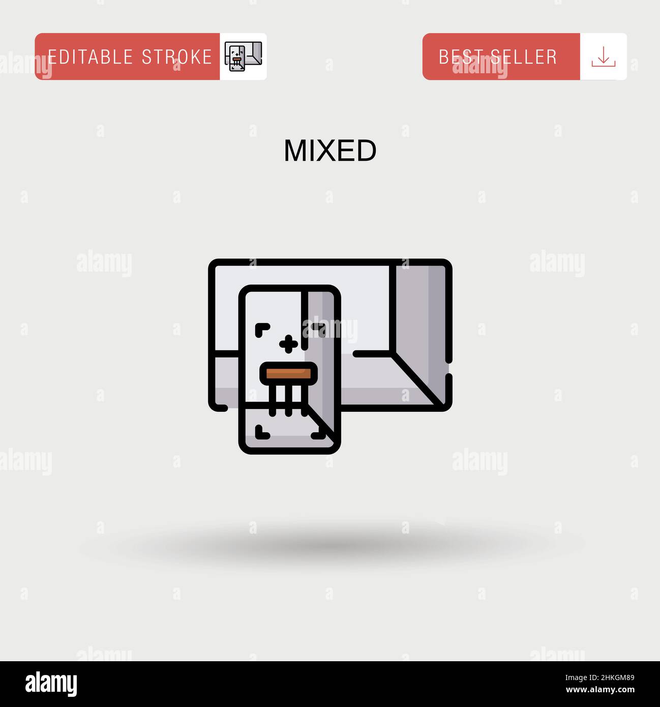 Mixed Simple vector icon Stock Vector Image & Art - Alamy