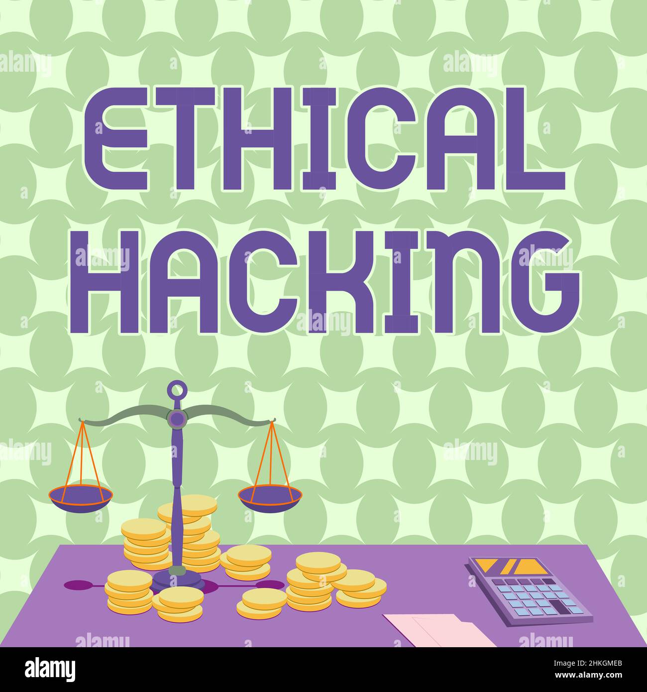 Conceptual Caption Ethical Hacking Word Written On Act Of Locating Weaknesses And