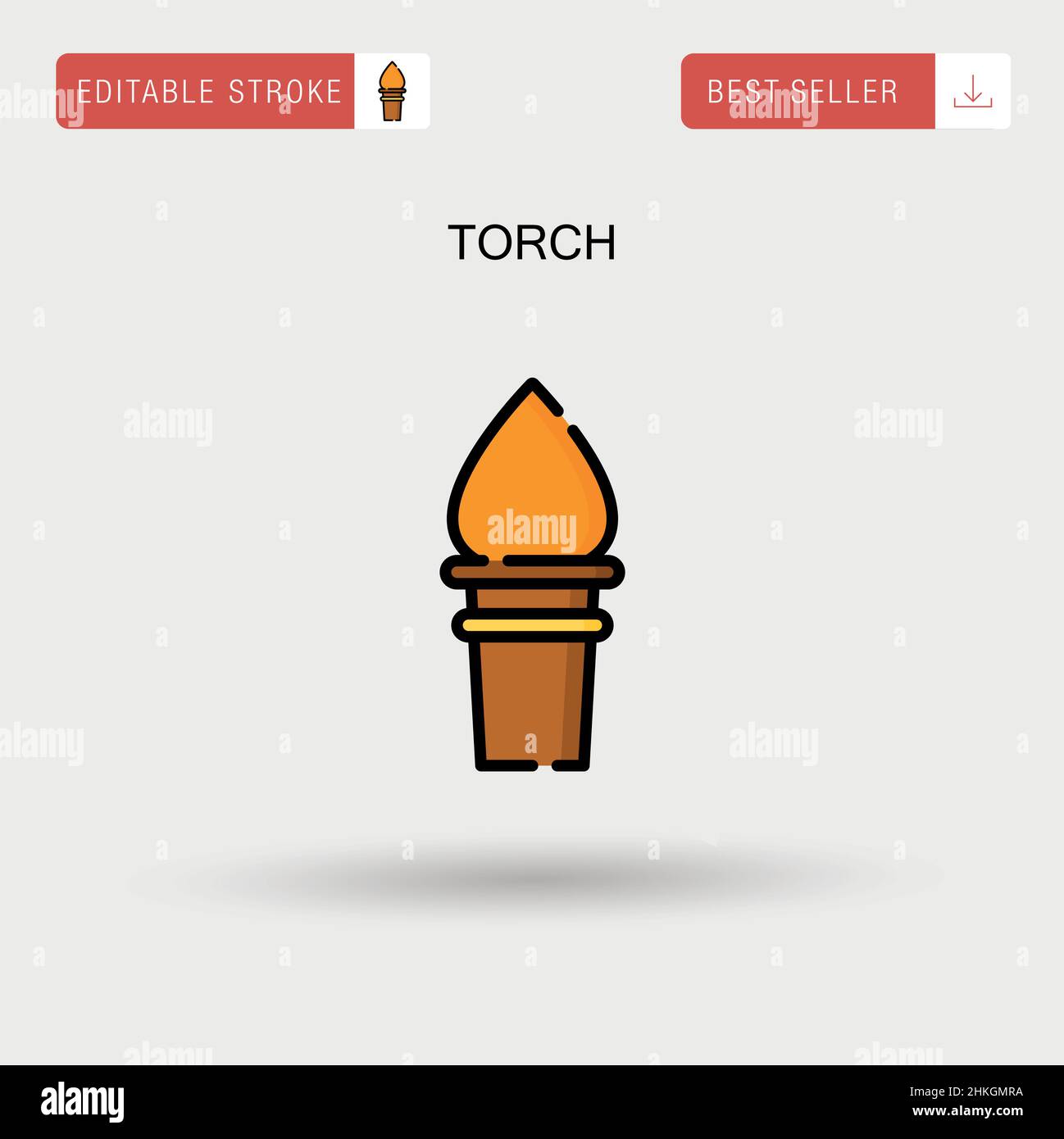 Torch Simple vector icon Stock Vector Image & Art - Alamy