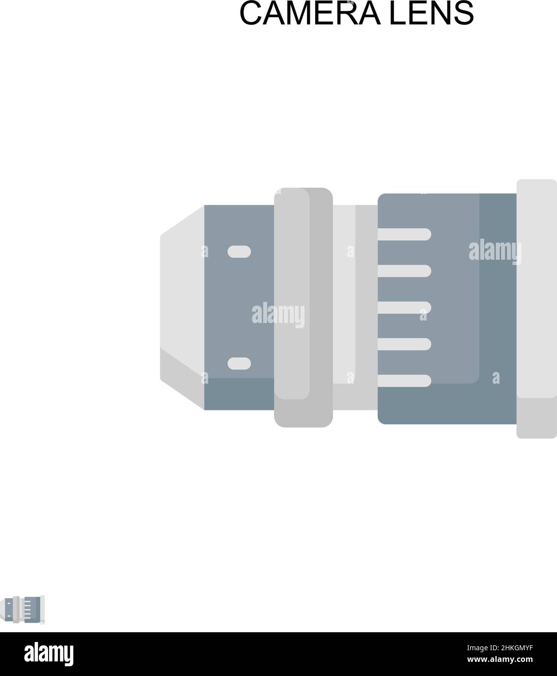 Camera lens Simple vector icon. Illustration symbol design template for ...