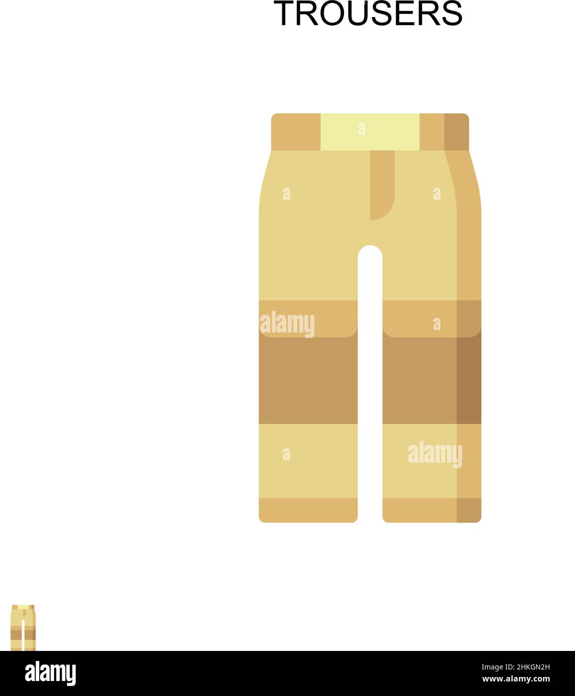 Trousers Simple vector icon. Illustration symbol design template for ...