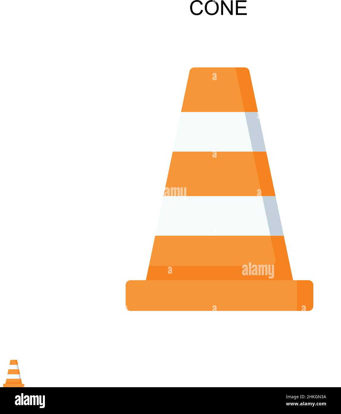 Cone Simple vector icon. Illustration symbol design template for web ...