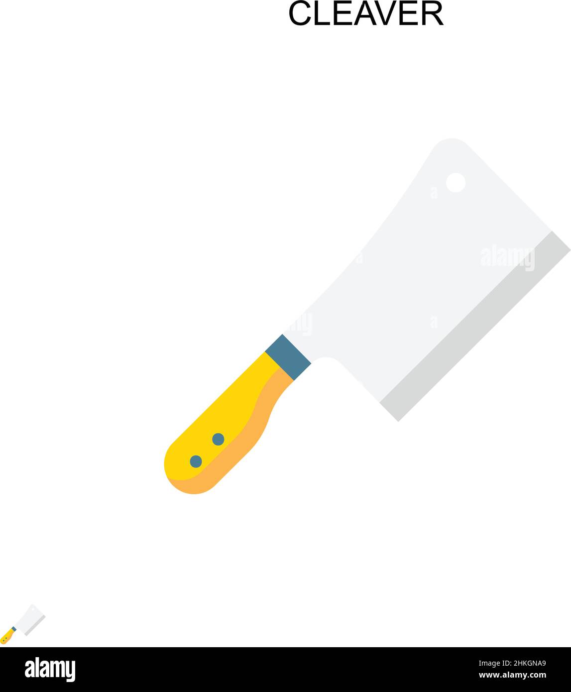 Cleaver Simple vector icon. Illustration symbol design template for web ...