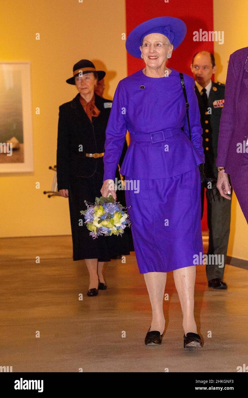 Ishoj, Denmark. 04th Feb, 2022. Queen Margrethe during a visit to the ...