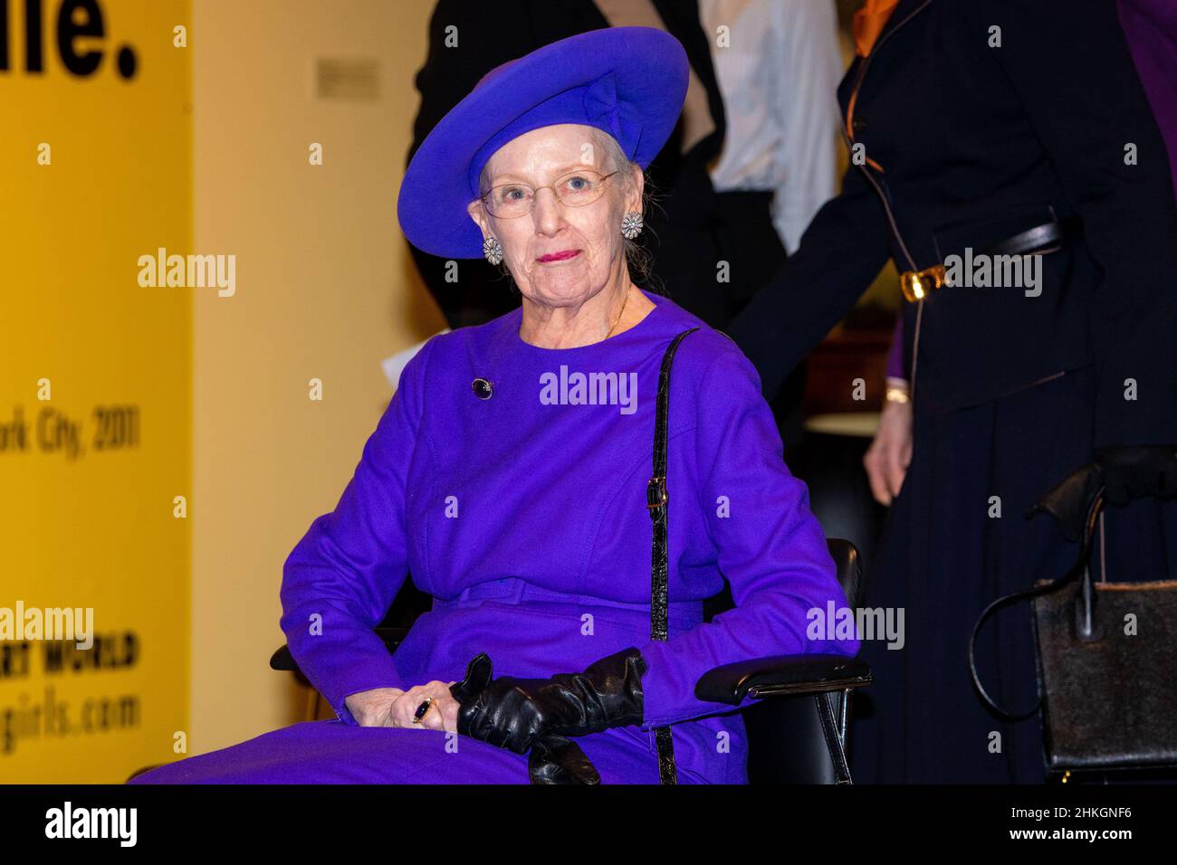Ishoj, Denmark. 04th Feb, 2022. Queen Margrethe during a visit to the ...