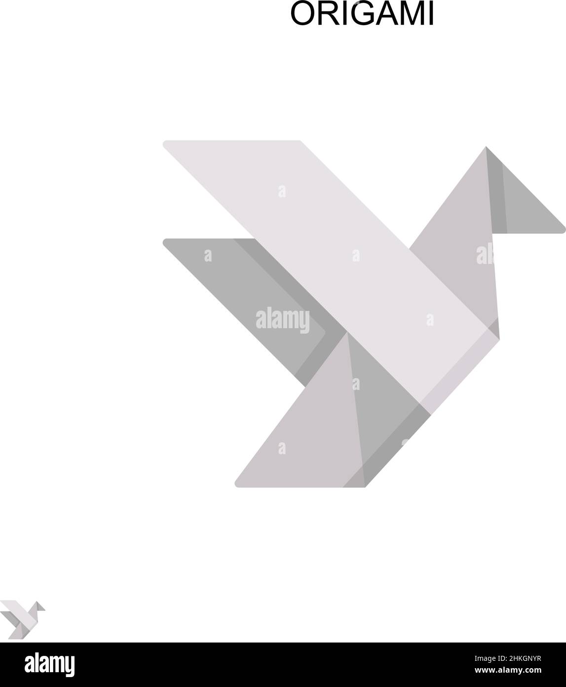 Origami Simple vector icon. Illustration symbol design template for web ...