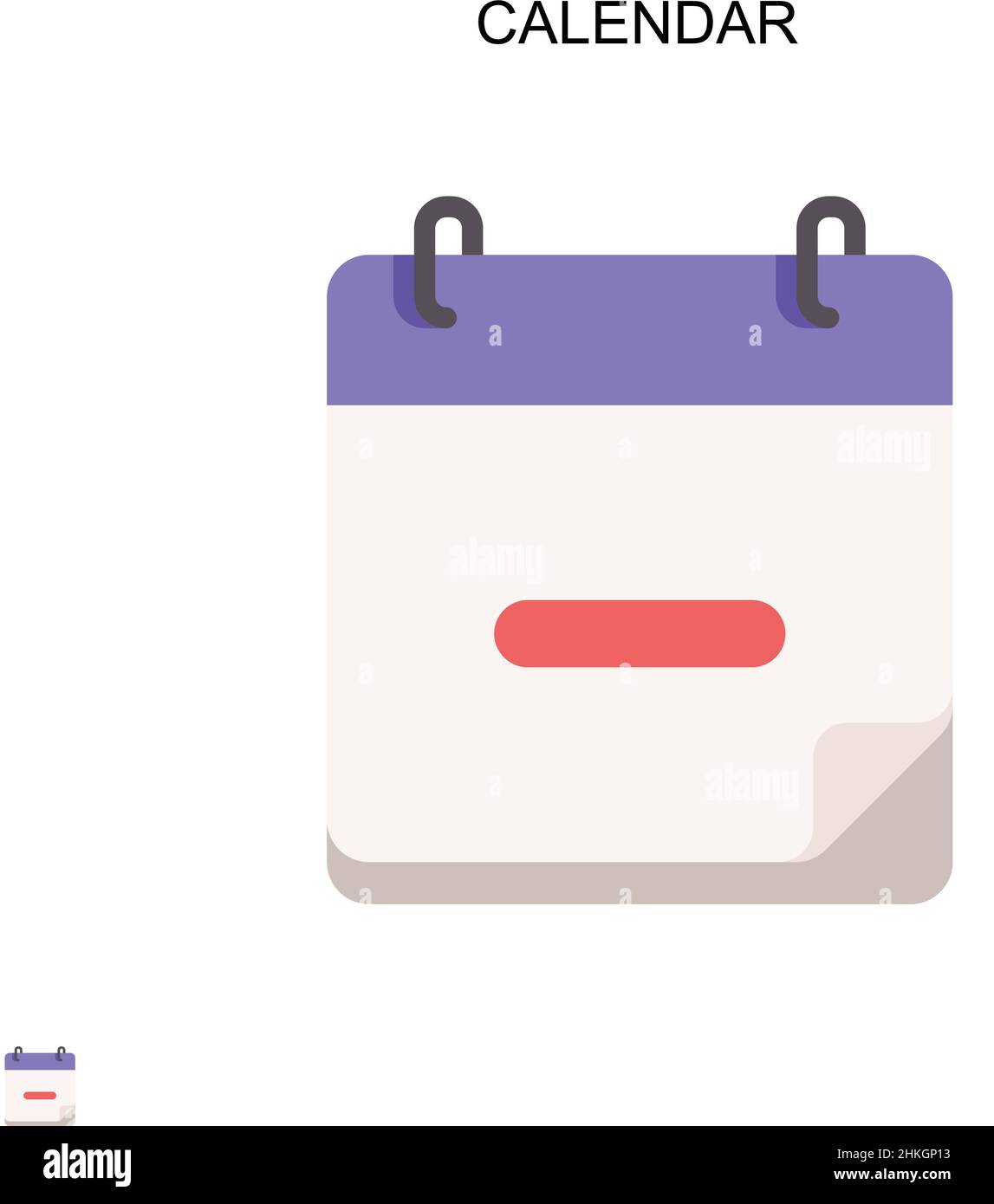 Calendar Simple vector icon. Illustration symbol design template for ...