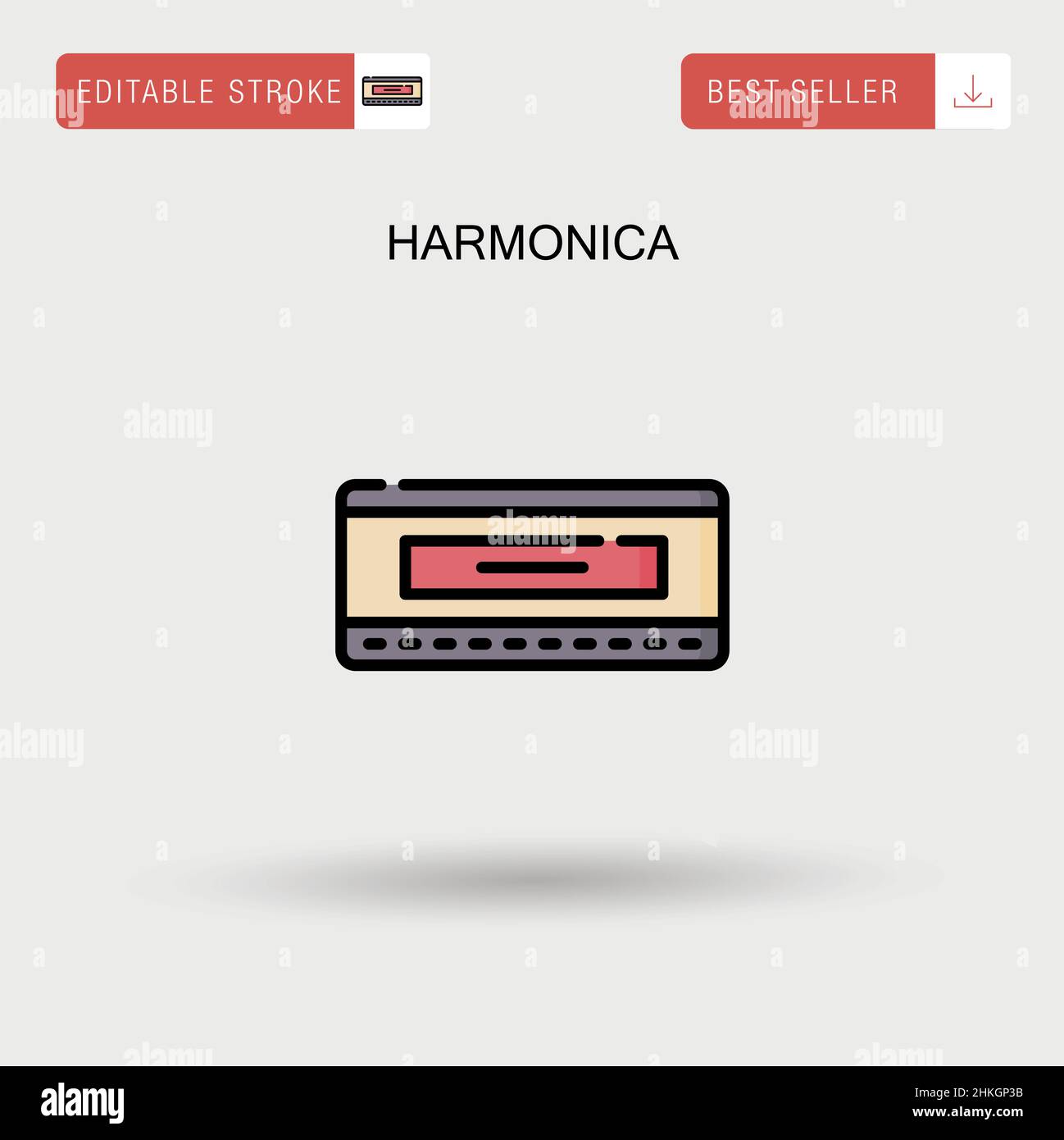 Harmonica Simple vector icon Stock Vector Image & Art - Alamy