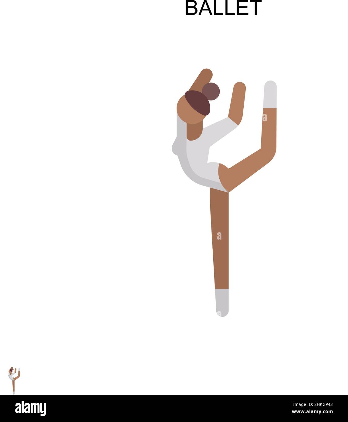 Ballet Simple vector icon. Illustration symbol design template for web ...