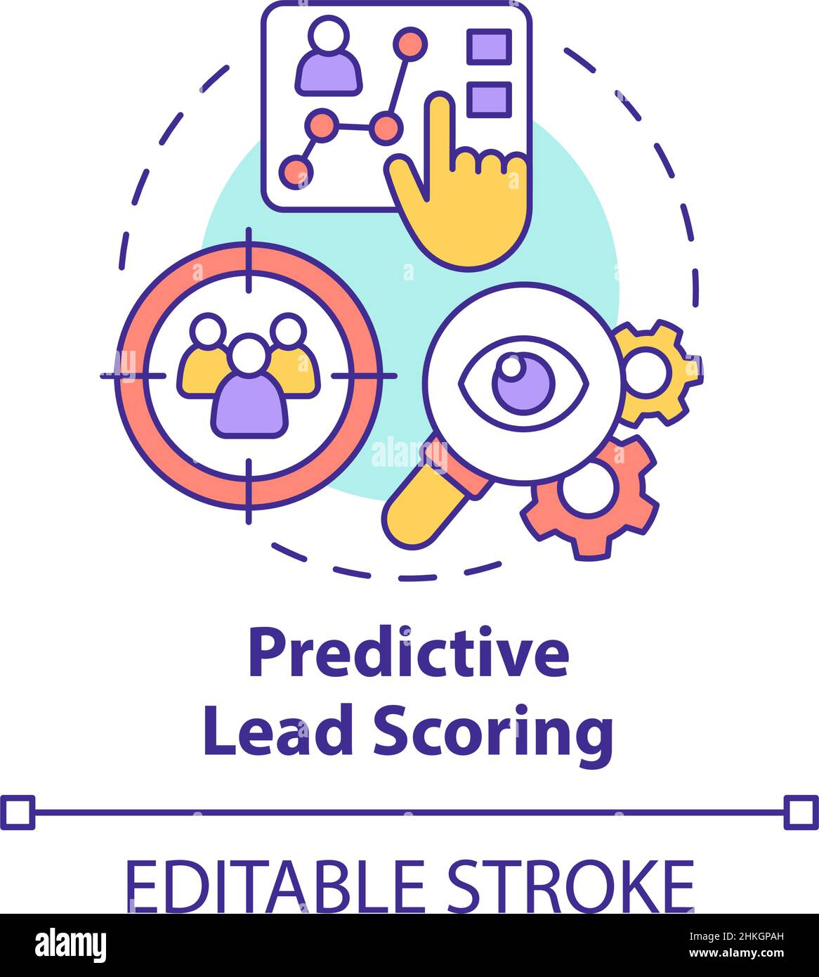 Predictive lead scoring concept icon Stock Vector Image & Art - Alamy