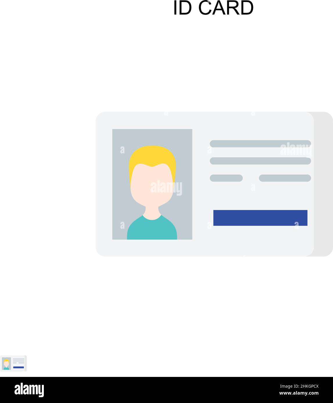 Id card Simple vector icon. Illustration symbol design template for web ...