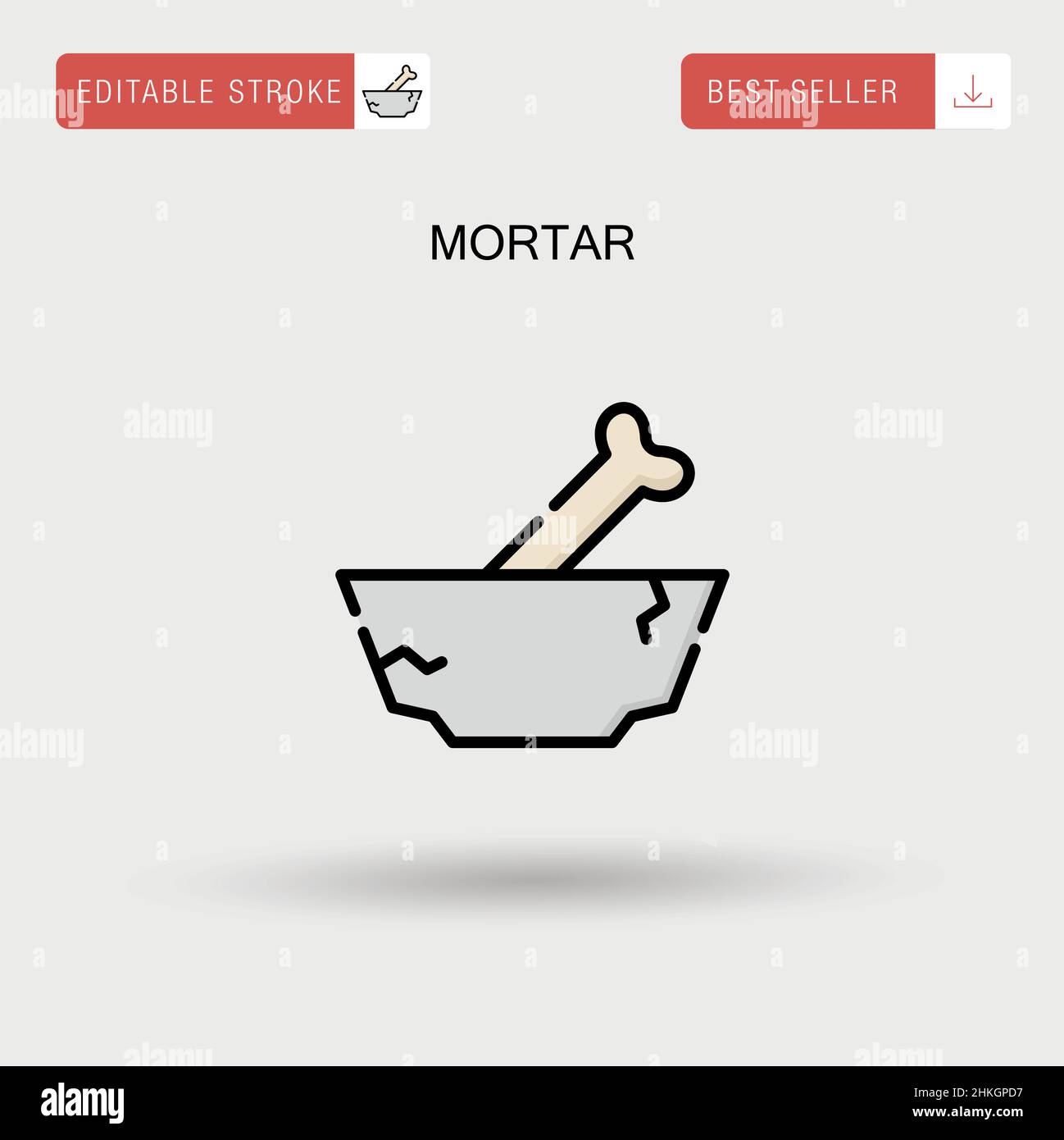 Mortar vector icon design hi-res stock photography and images - Alamy