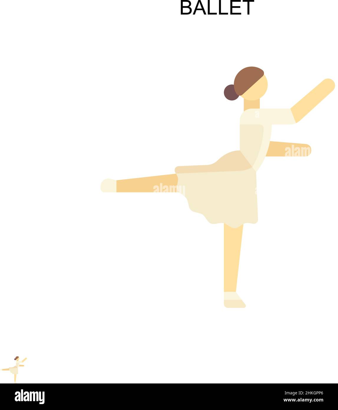 Ballet Simple vector icon. Illustration symbol design template for web ...