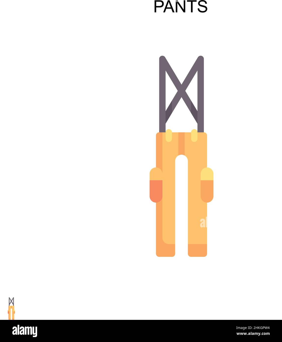 Pants Simple vector icon. Illustration symbol design template for web ...