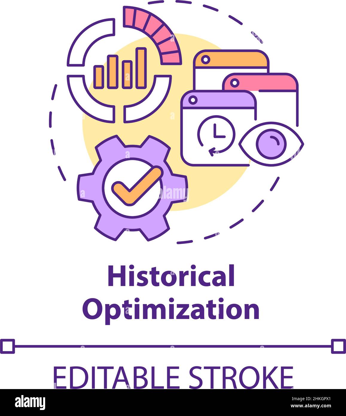 Seo optimization line art Cut Out Stock Images & Pictures - Alamy