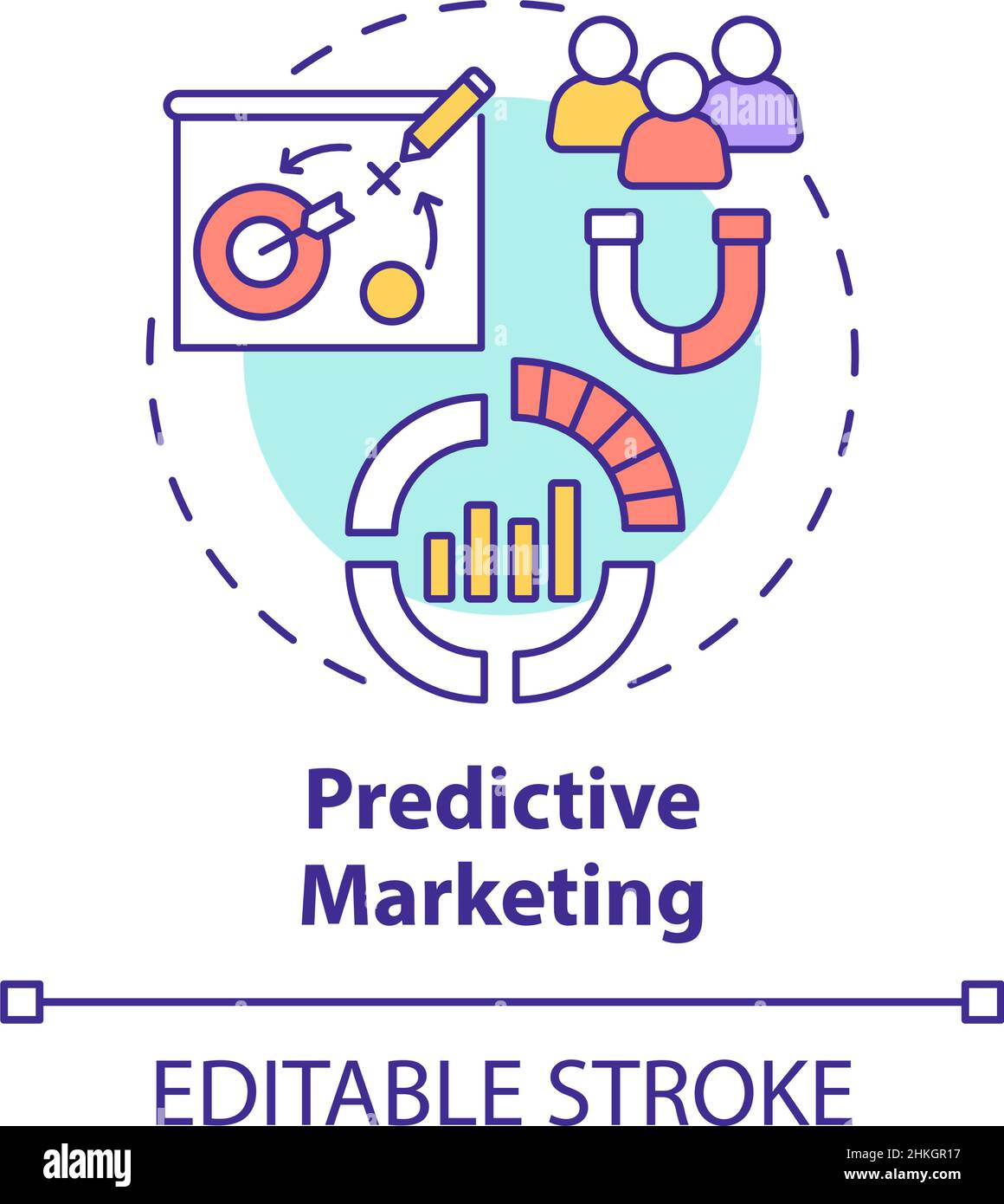 Predictive marketing concept icon Stock Vector Image & Art - Alamy