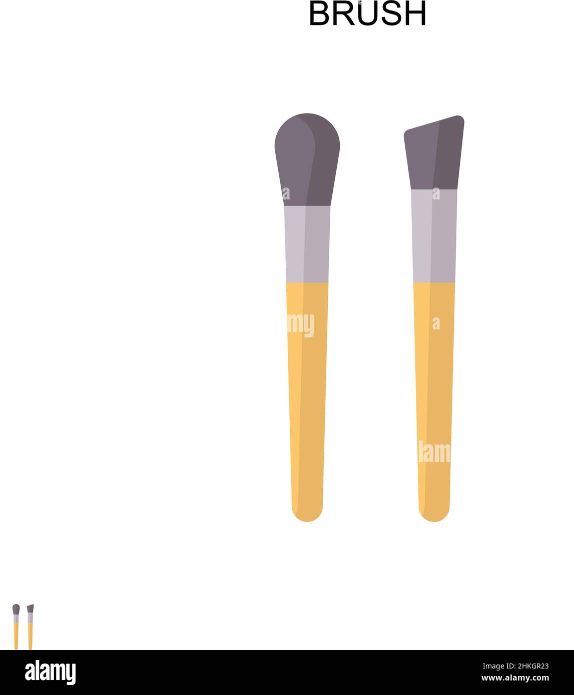 Brush Simple vector icon. Illustration symbol design template for web ...