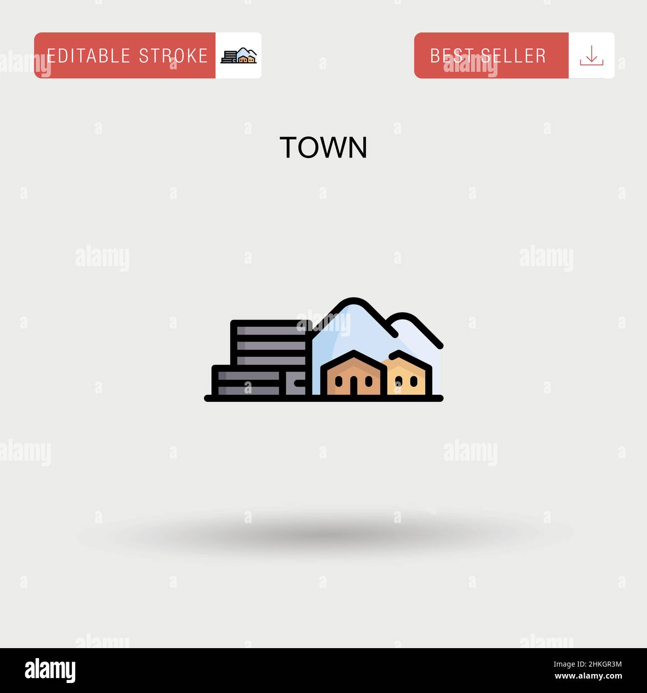 Town Simple vector icon Stock Vector Image & Art - Alamy