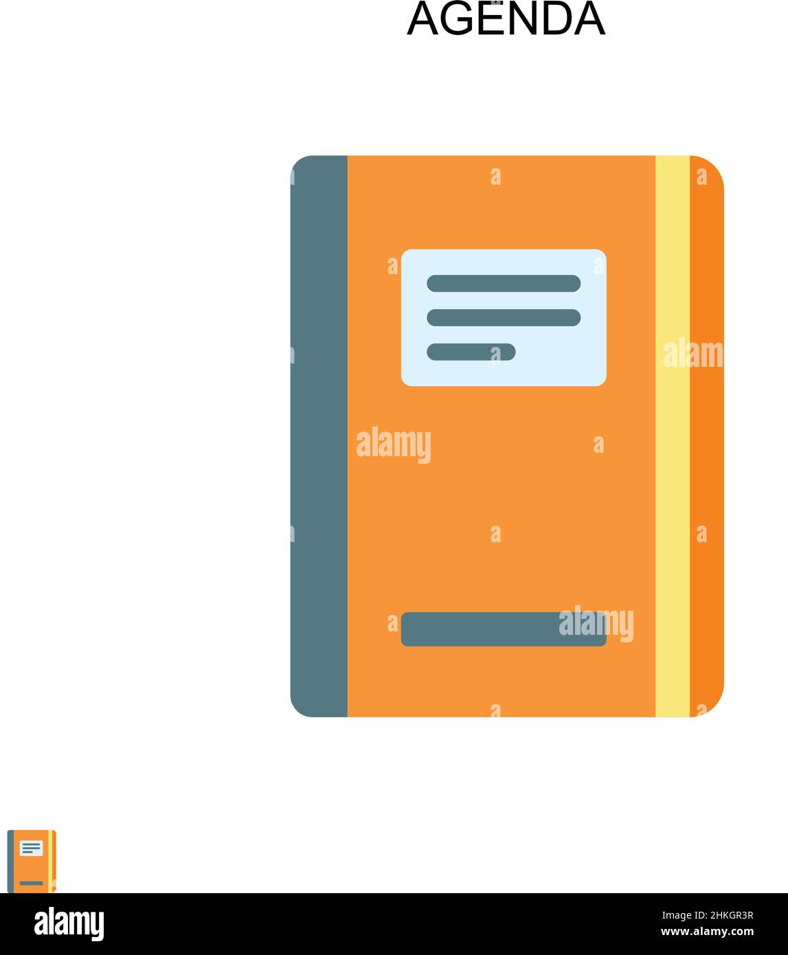 Agenda Simple vector icon. Illustration symbol design template for web ...