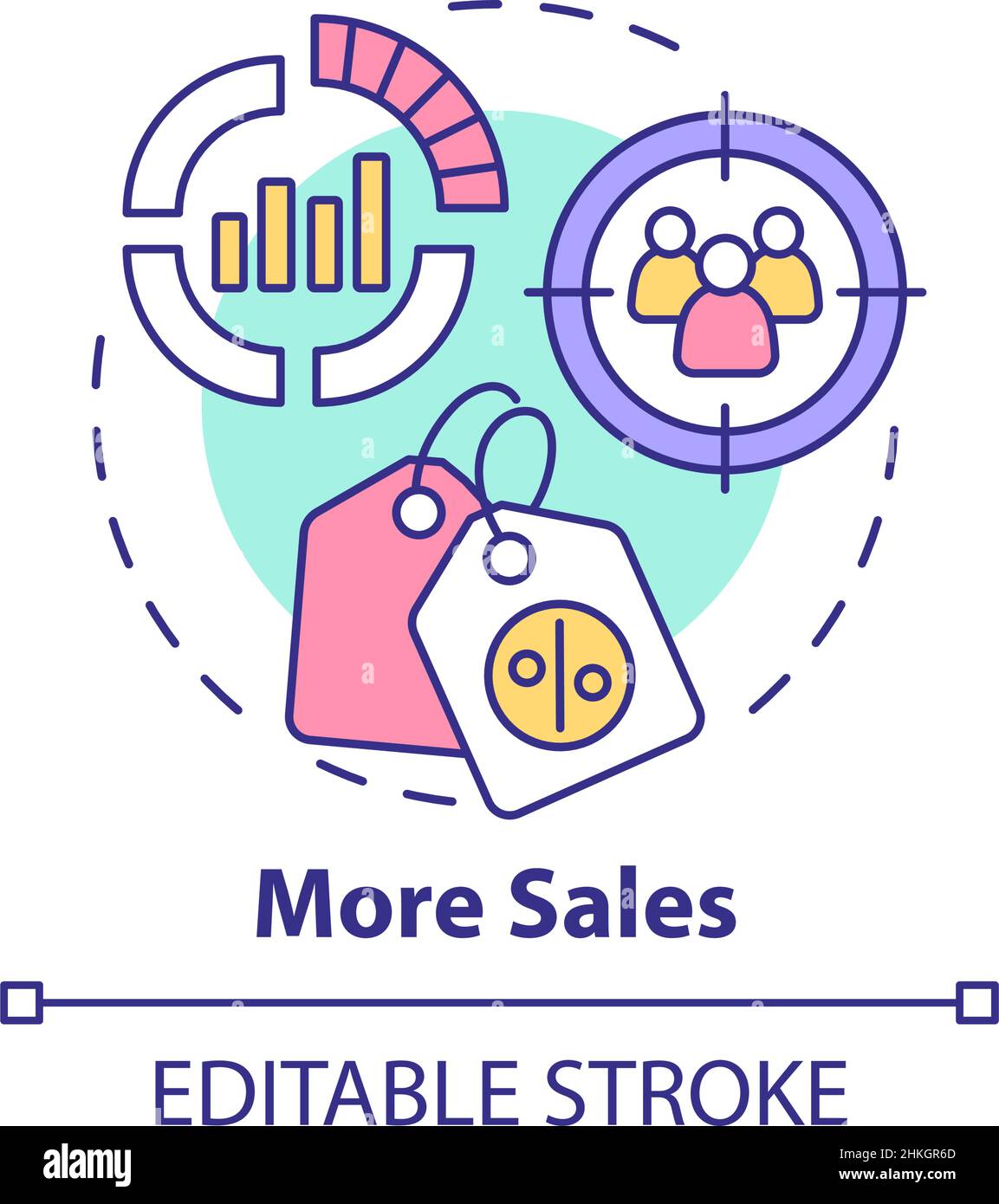 More sales concept icon Stock Vector Image & Art - Alamy