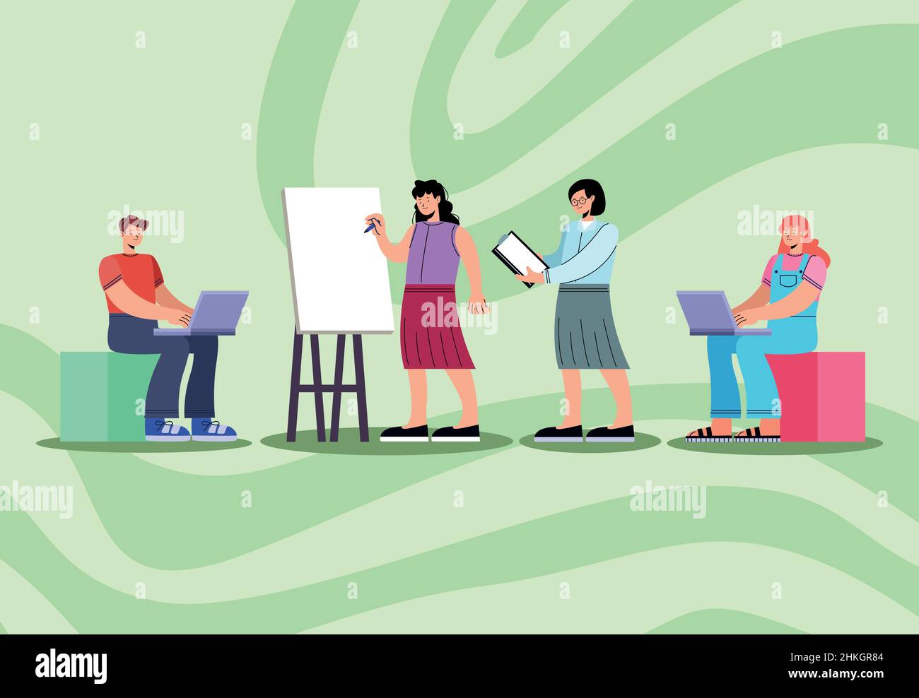 four creative persons Stock Vector Image & Art - Alamy