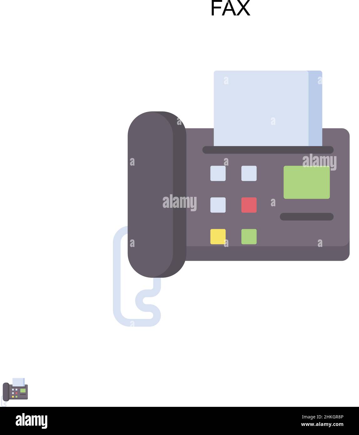 Fax Simple vector icon. Illustration symbol design template for web ...