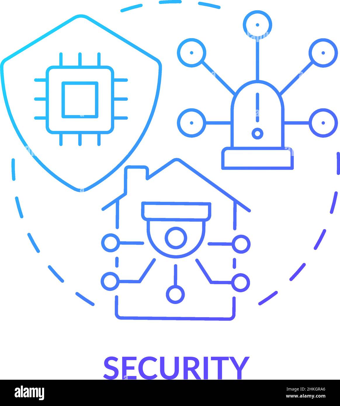 Security blue gradient concept icon Stock Vector Image & Art - Alamy