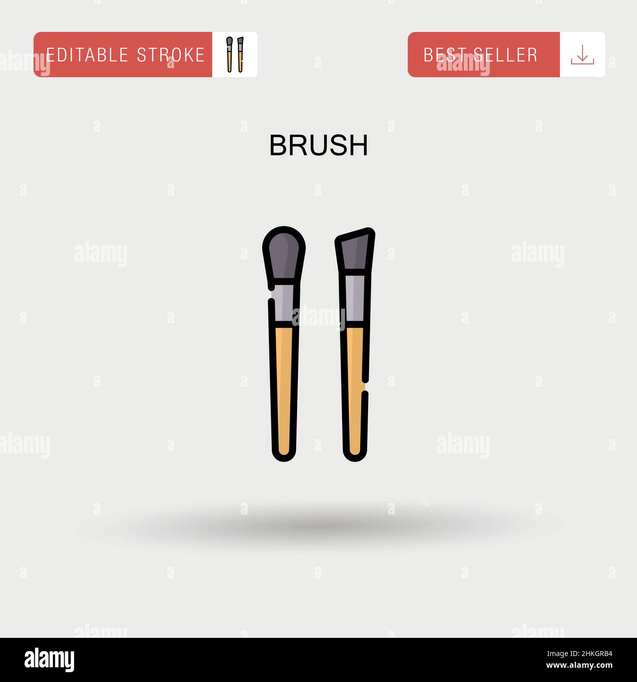 Brush Simple vector icon Stock Vector Image & Art - Alamy