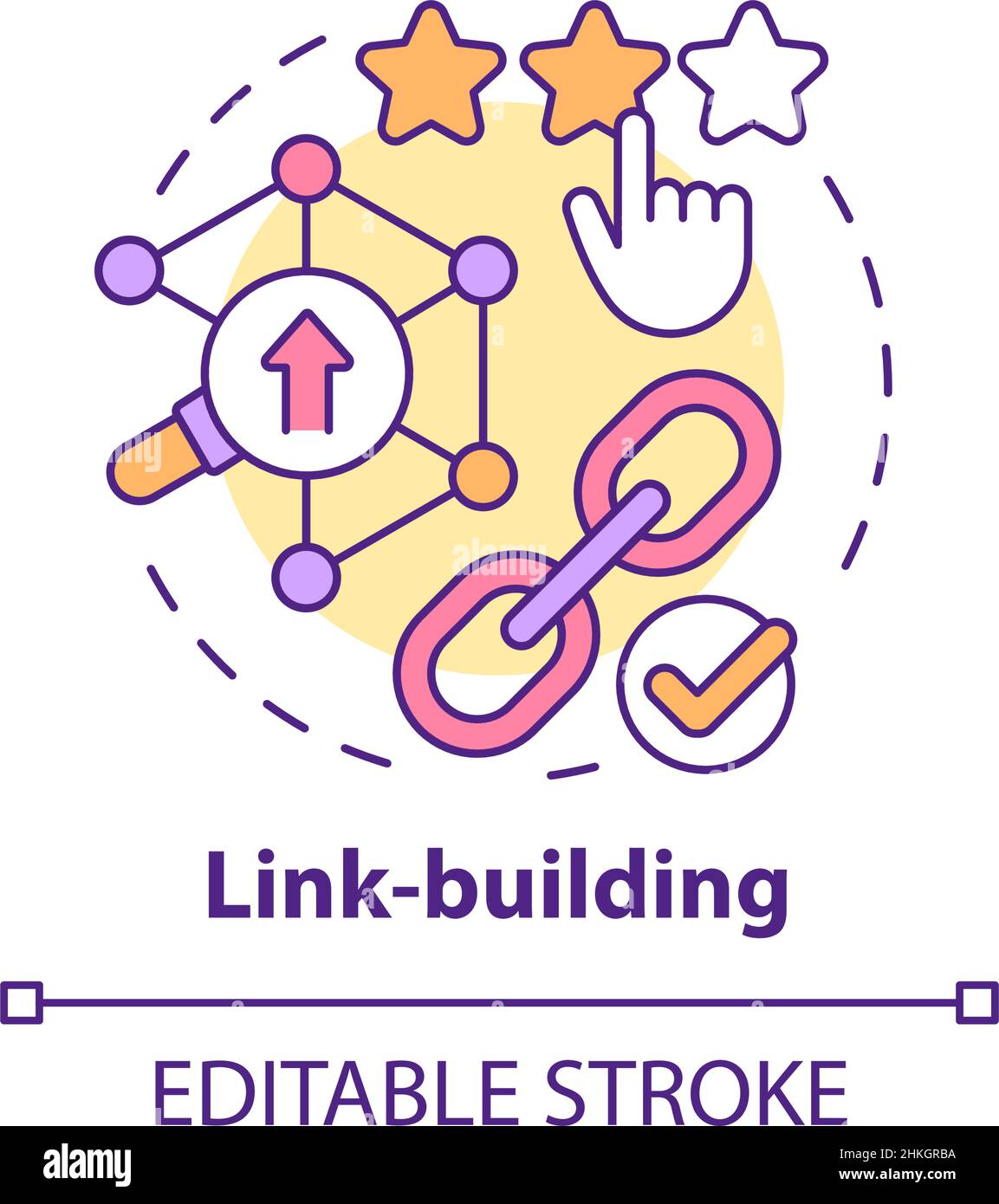 Link-building concept icon Stock Vector Image & Art - Alamy