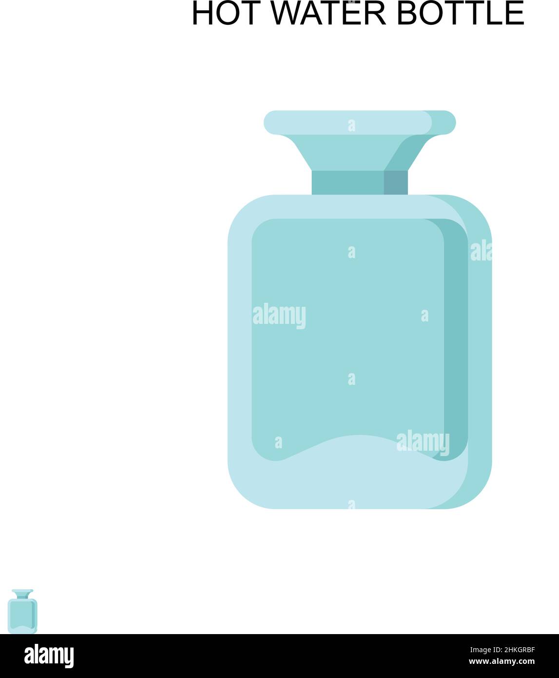 Hot water bottle Simple vector icon. Illustration symbol design ...