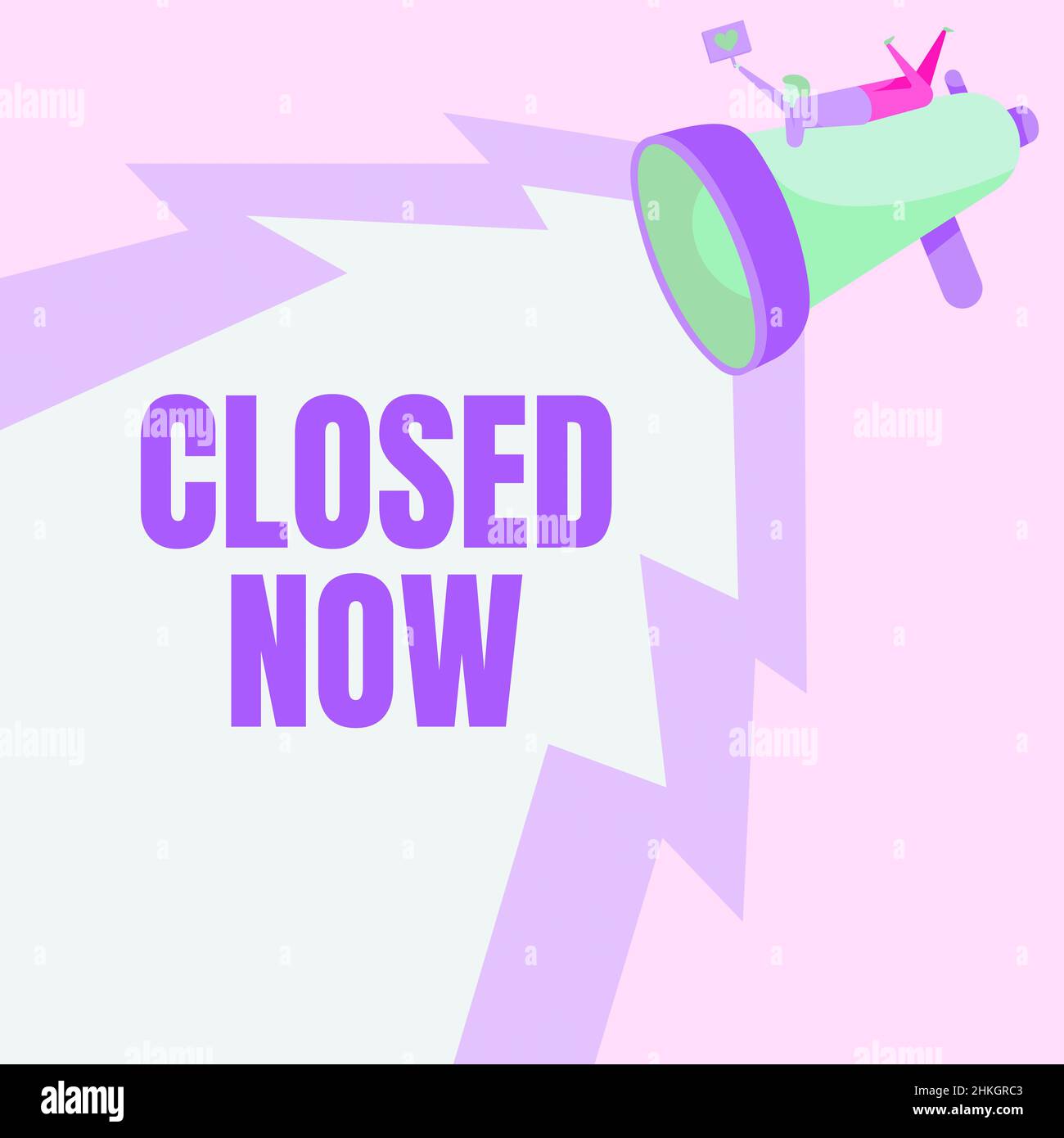 Text showing inspiration Closed Now. Business approach of a business ...