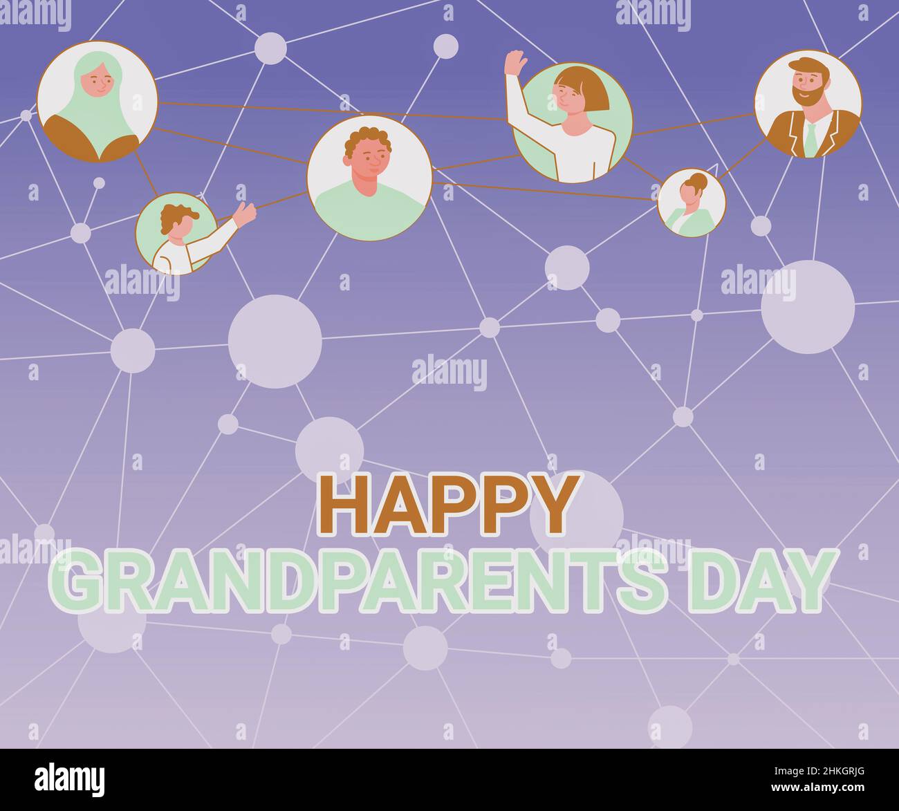 Hand writing sign Happy Grandparents Day. Concept meaning National ...