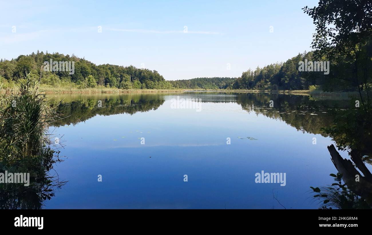 Lake with its reflection Stock Photo - Alamy