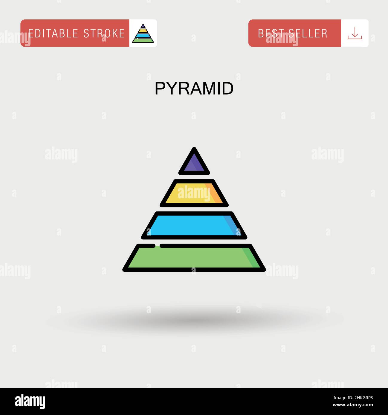 Pyramid Simple vector icon Stock Vector Image & Art - Alamy