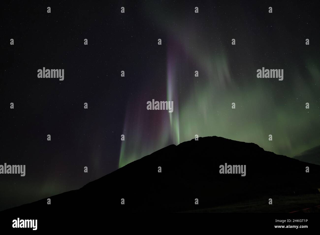 Northern lights Hoffell southern iceland, Iceland, Europe Stock Photo ...