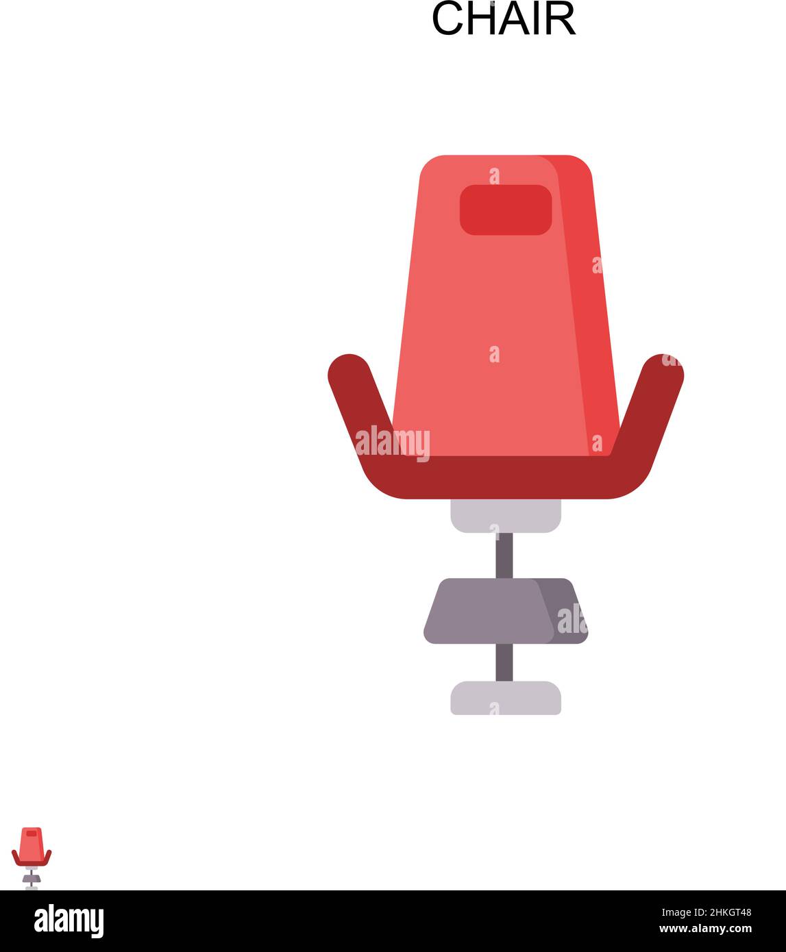Chair Simple vector icon. Illustration symbol design template for web ...