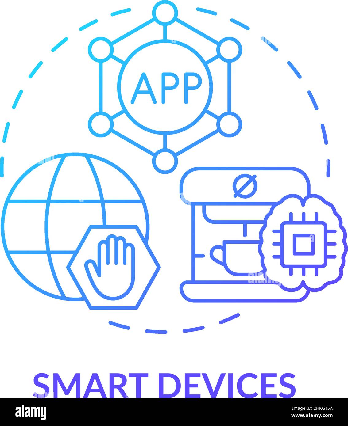 Smart devices blue gradient concept icon Stock Vector Image & Art - Alamy