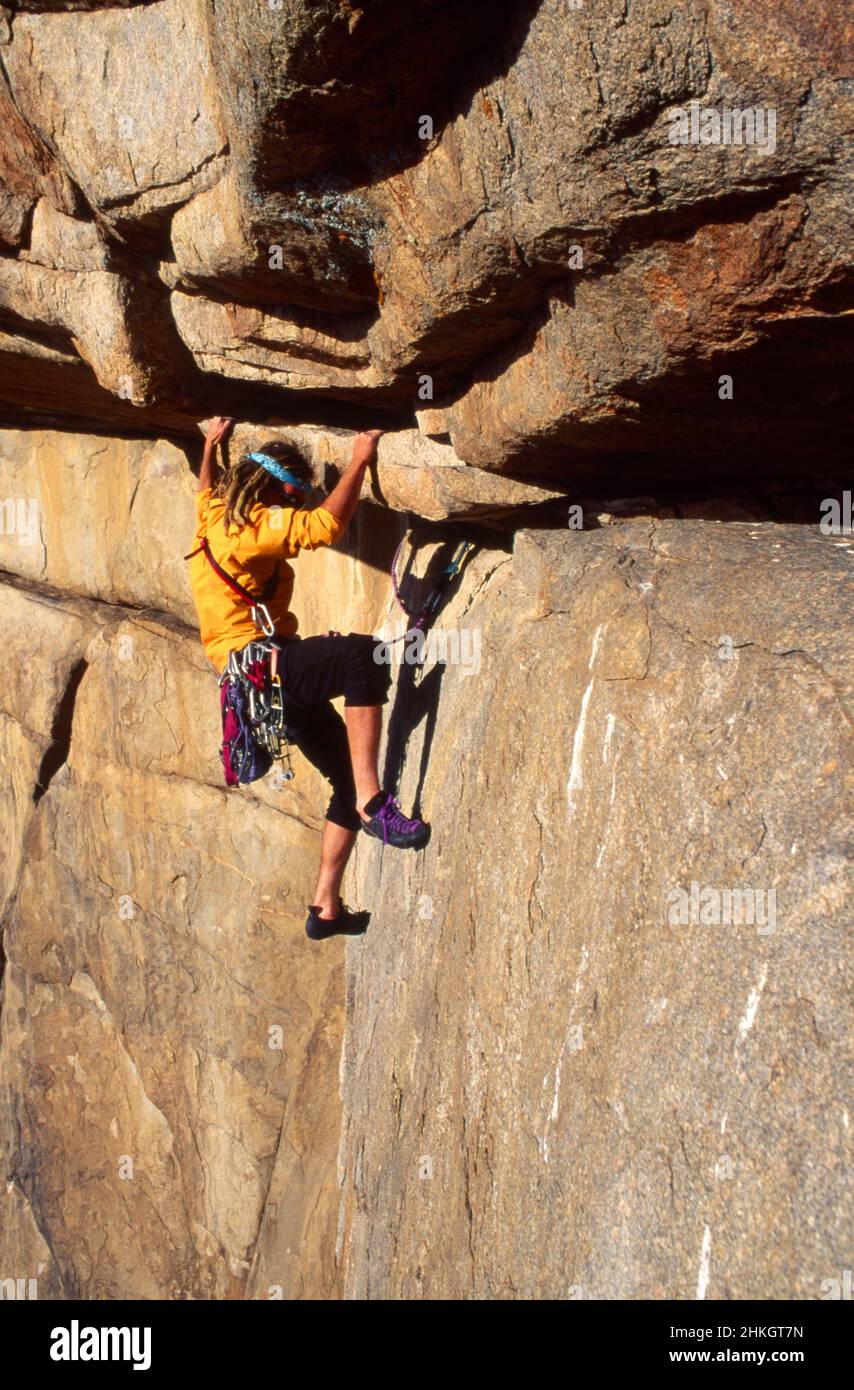 Single male climbing at Granite Mountain, Arizona Stock Photo - Alamy