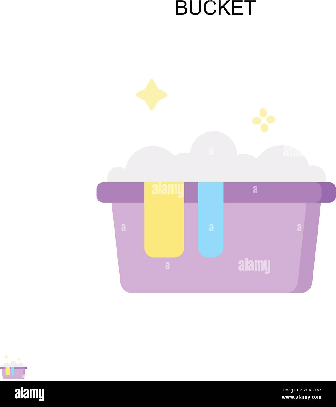 Bucket Simple vector icon. Illustration symbol design template for web ...