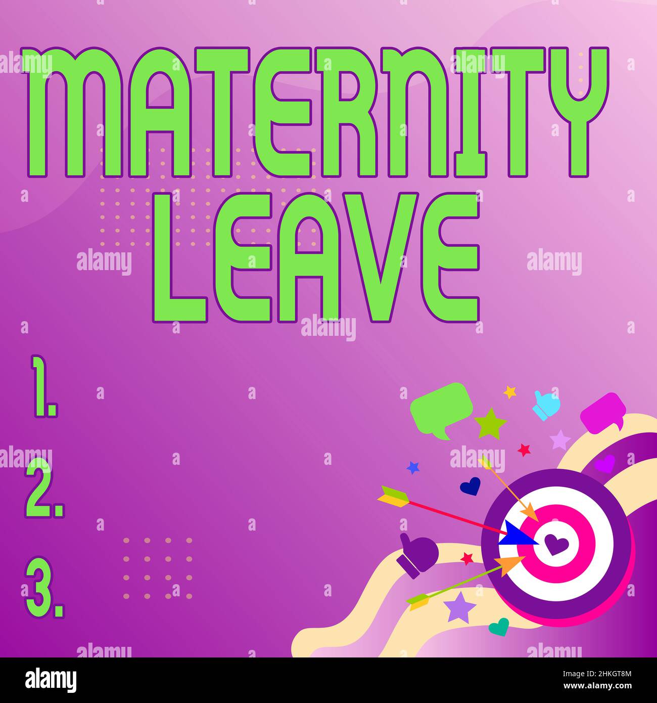 Text showing inspiration Maternity Leave. Word Written on the leave of ...
